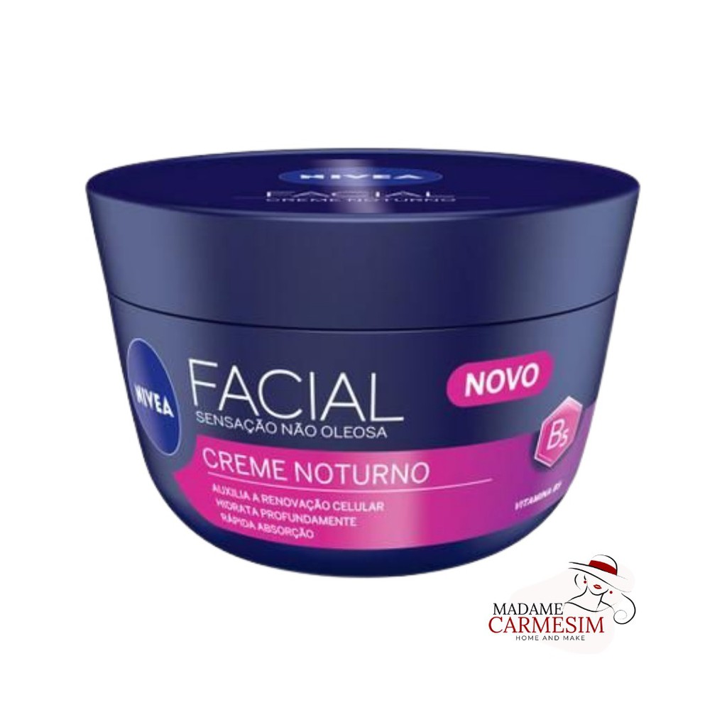 Creme Para O Rosto Nivea Noturno Facial Vitamina B5 skin care 100 g ...