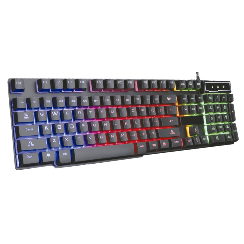 Teclado Gamer Barato LED RGB Super Leve Colorido Freefire Fortnite ...
