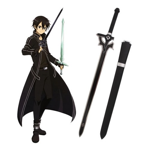 Kit 2 Espada 140cm Cada Kirito Dark Repulser Elucidator Ss Series