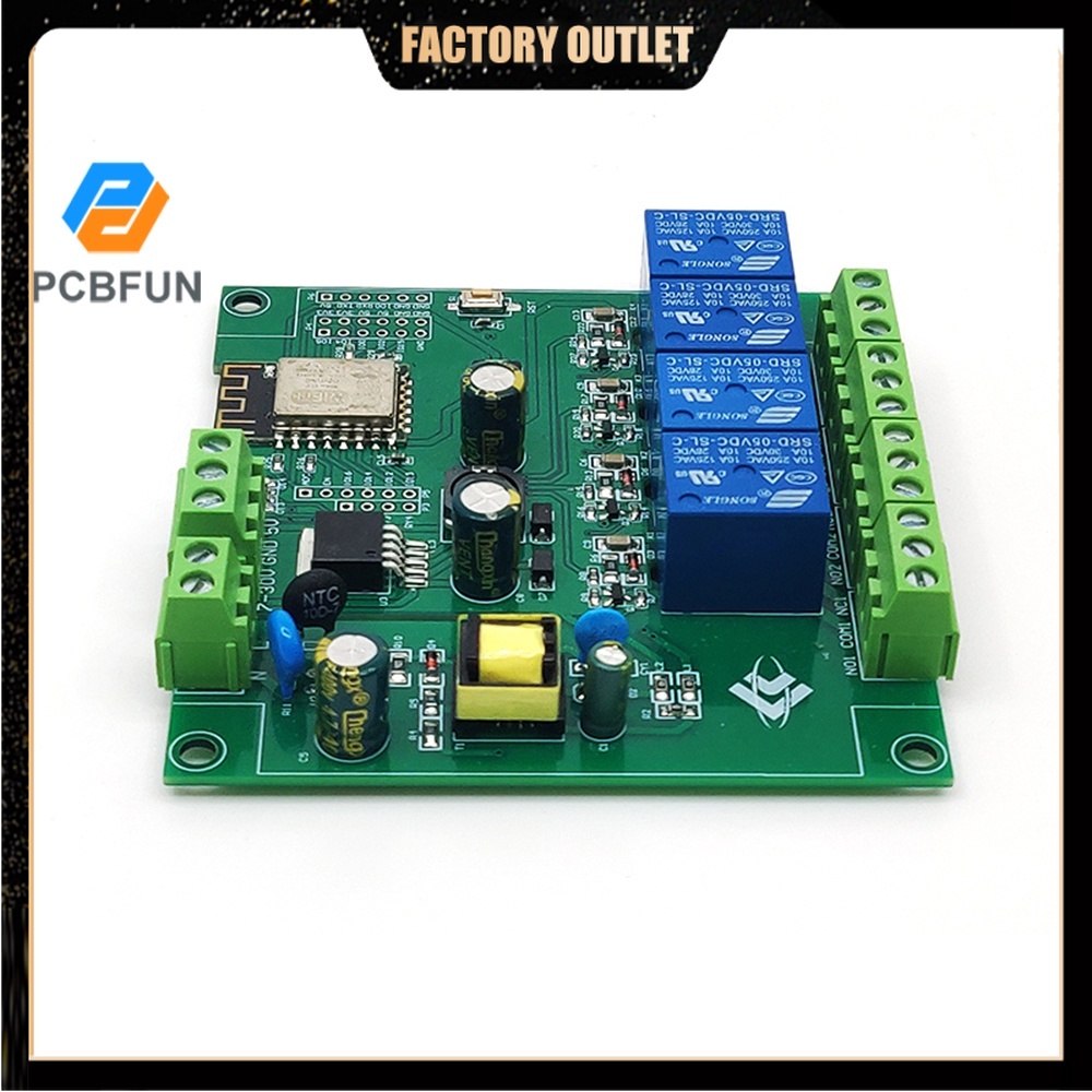 Módulo AC/DC ESP8266 WIFI 4 Canais Relé ESP-12F Placa De ... Módulo AC/DC ESP8266 WIFI 4 Canais Relé ESP-12F Placa De ...