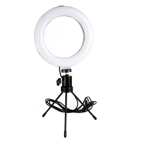 Mini Iluminador Ring Light de Mesa 6 Polegadas USB Led 5500k | Shopee Brasil