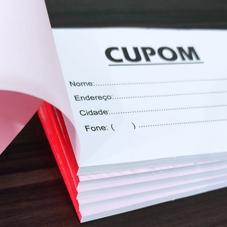 Bloco Cupom para Sorteio - Personalizado - C/ 50 Folhas | Shopee Brasil