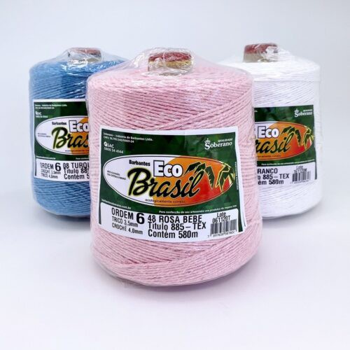 Barbante Fio Crochê Eco Brasil Nº 6 700g Soberano | Shopee Brasil