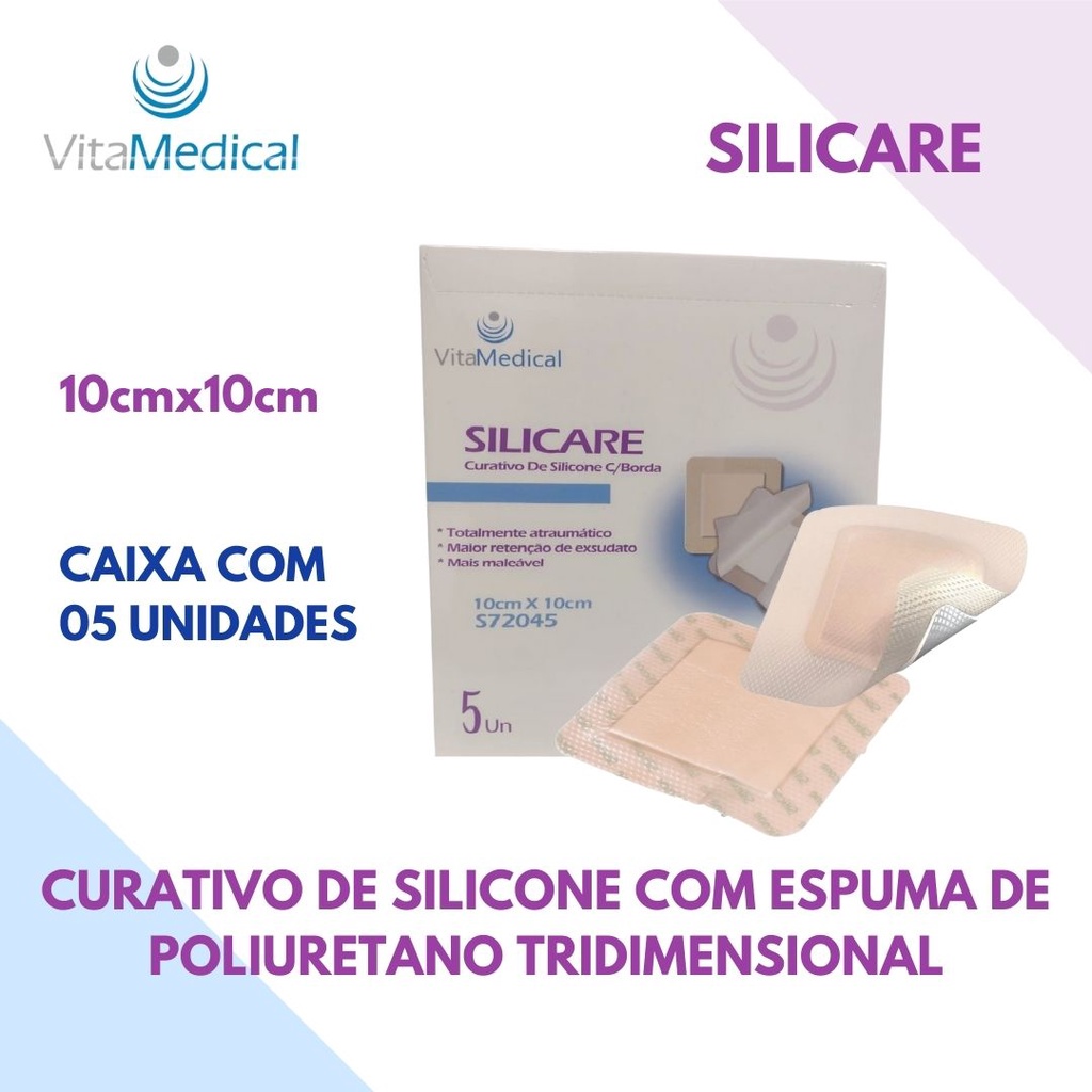 Silicare - Curativo De Silicone C/espuma De Poliuretano Trid. 10cm X ...