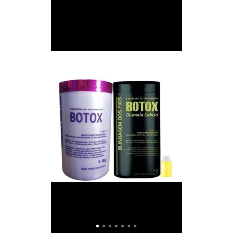 kit 1 botox plastica dos fios matizador + 1 botox blindagem dos fios ...