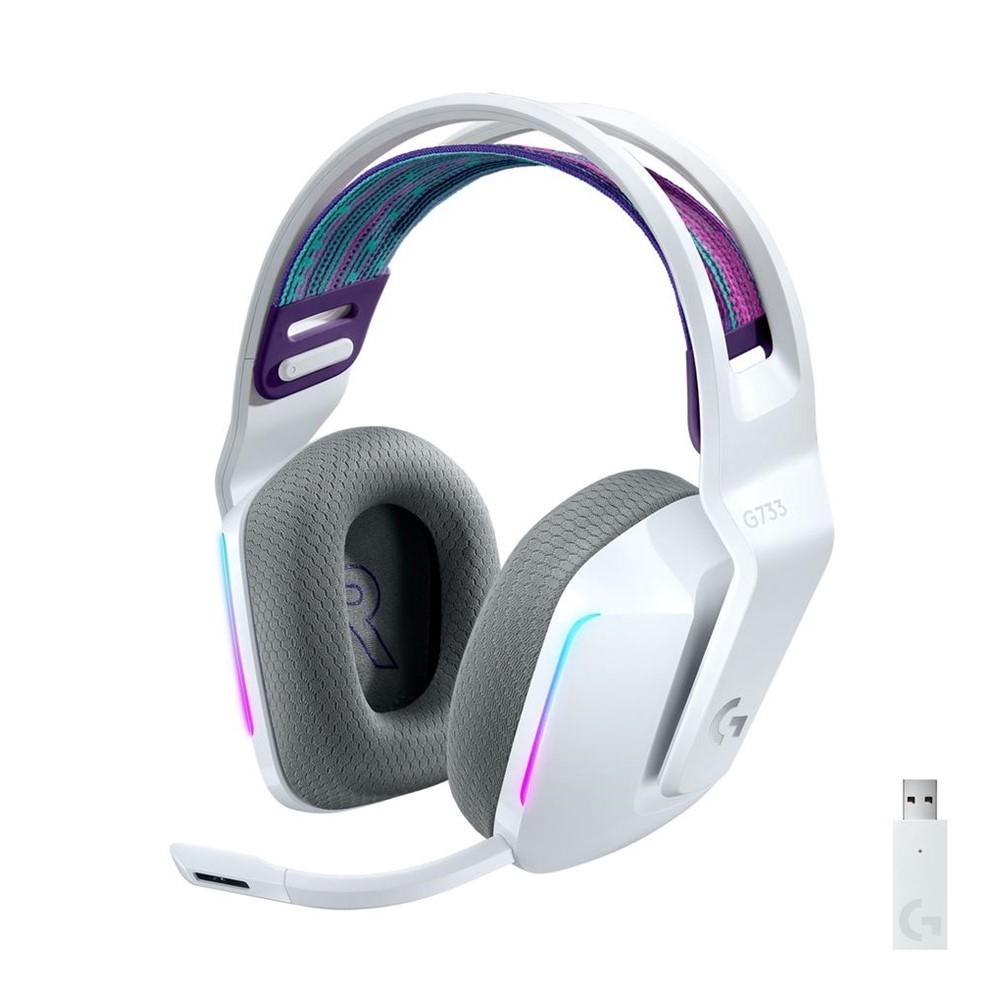 Headset Gamer Sem Fio Logitech G733 Branco RGB LIGHTSYNC | Shopee Brasil