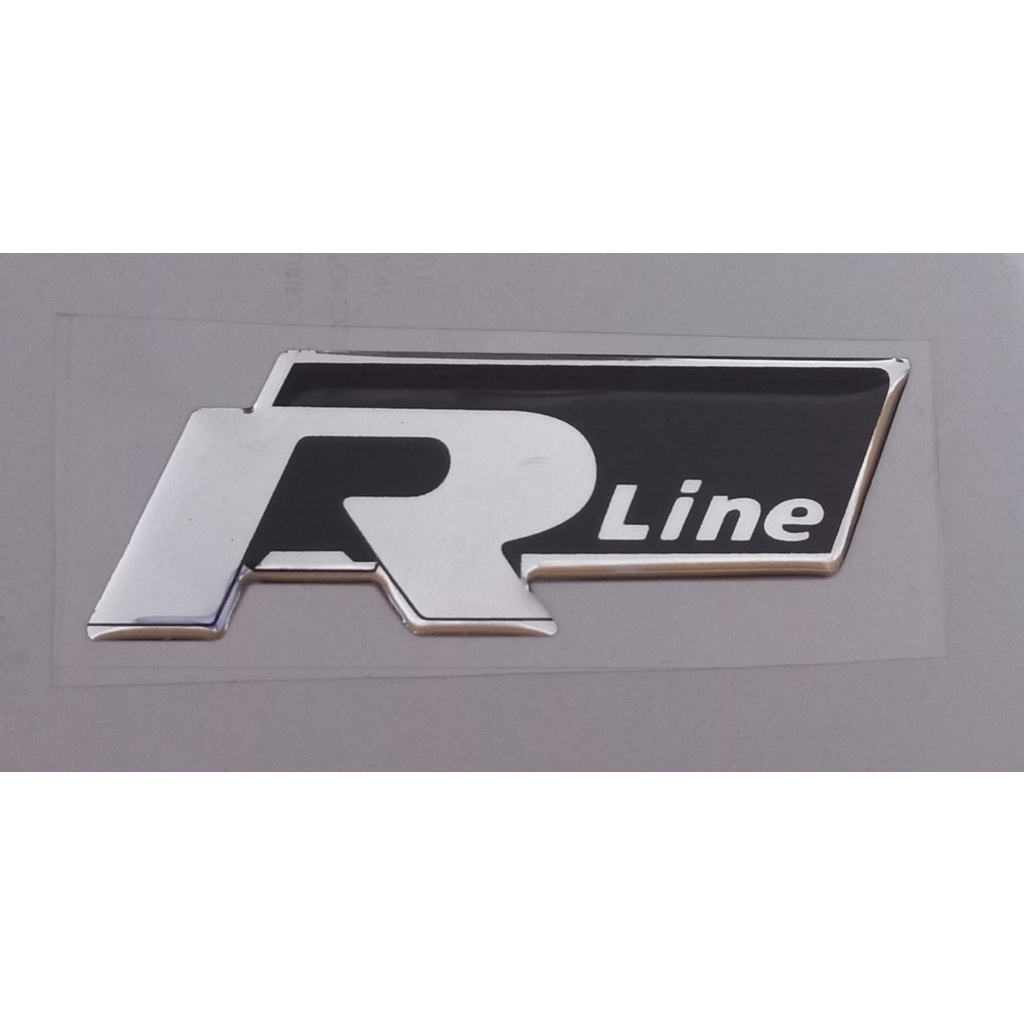 Emblema Resinado R-Line Lateral Volkswagen ( Preto ) | Shopee Brasil