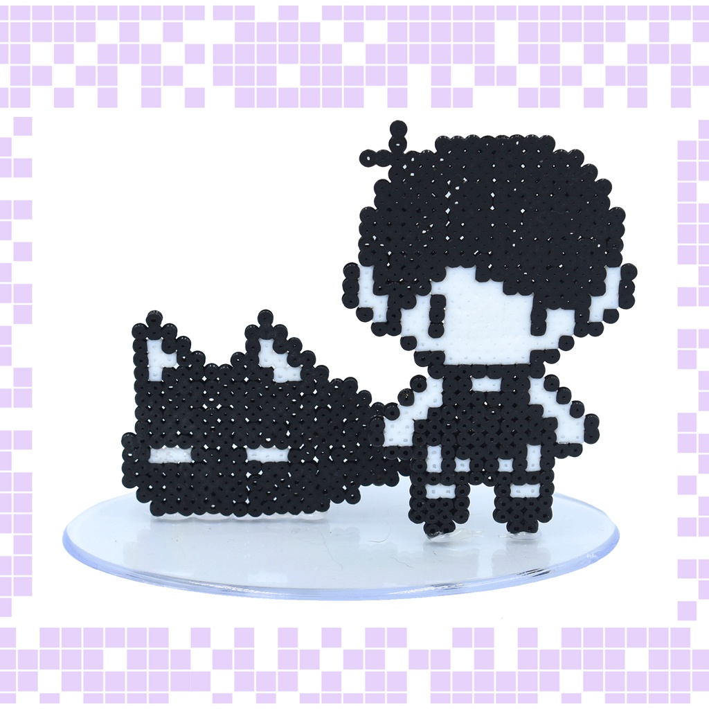 Omori e Mewo Figura Pixel Art Bead Perler Acompanha Base | Shopee Brasil