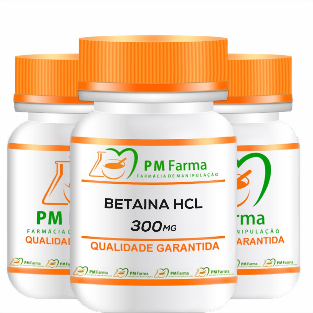Betaína Hcl 300mg 120 Cps | Shopee Brasil