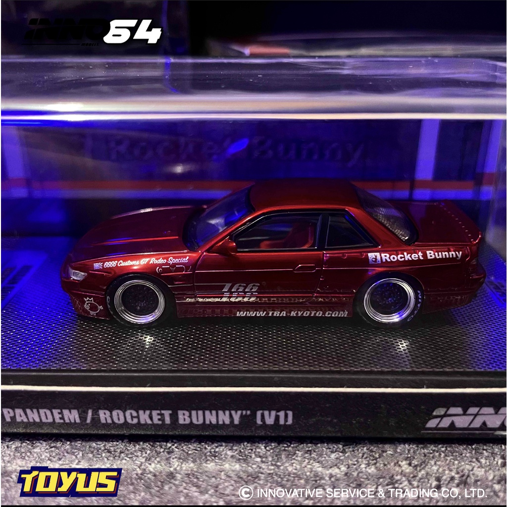 Inno64 Inno - NISSAN SILVIA S13 "ROCKET BUNNY" V1 Pander METALLIC RED ...