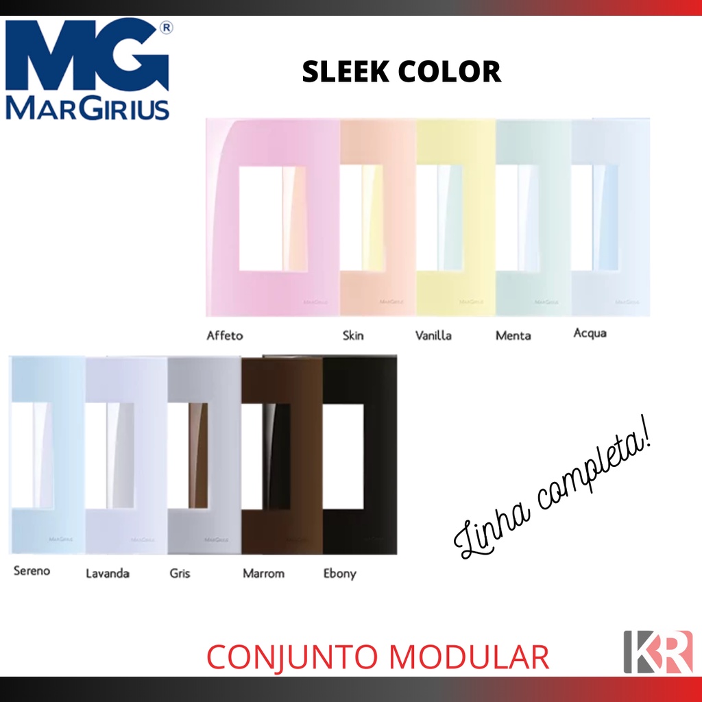 Placa Sleek Color Diversas Cores - Margirius | Shopee Brasil
