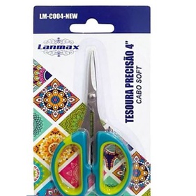 Tesoura de precisão arremate 4 polegadas ponta RETA Lanmax | Shopee Brasil