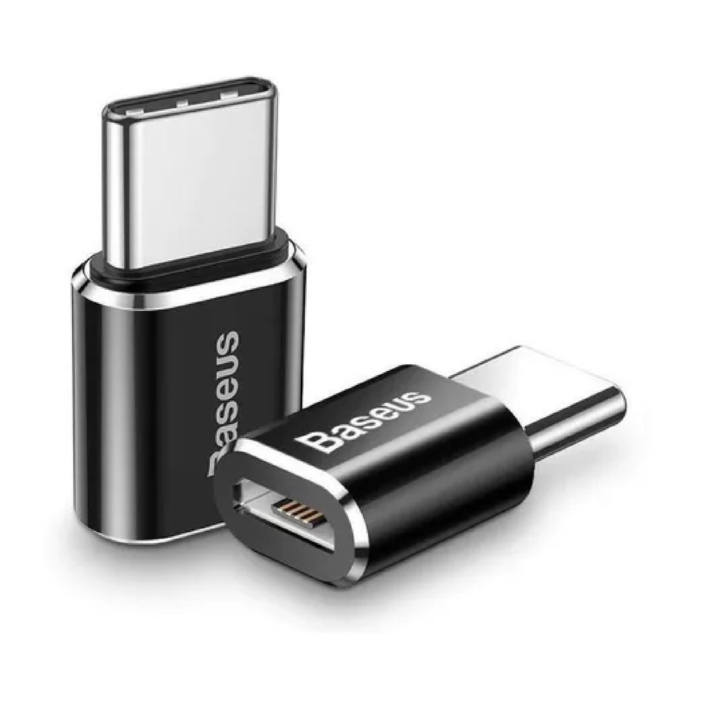 Mini Adaptador Baseus Micro Usb Para Type-c Preto Original | Shopee Brasil