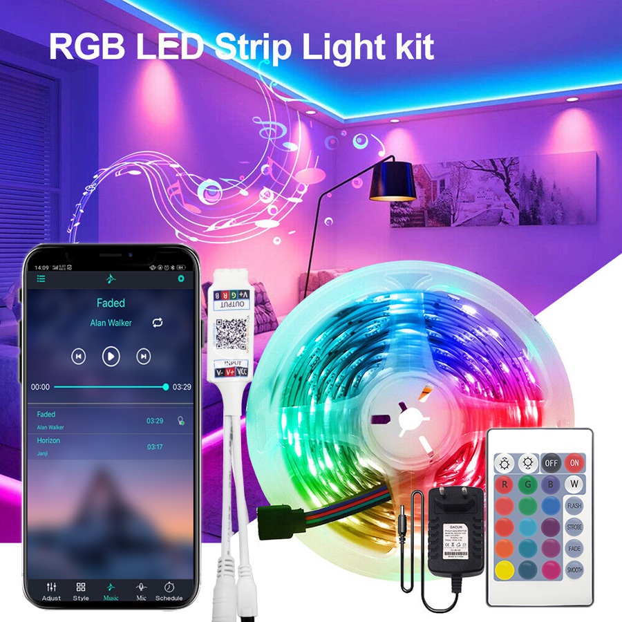 GBKOF Inteligente Wi-Fi Controlador RGB Conduziu A Luzes SMD 5050 2835 ...