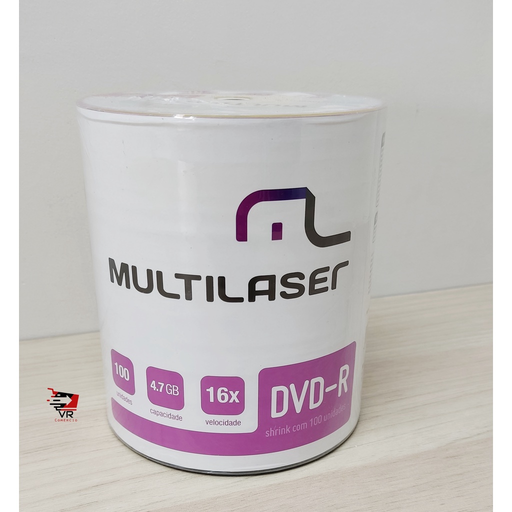 DVD-R Virgem Gravável Multilaser 4.7gb 120min 16x | Shopee Brasil