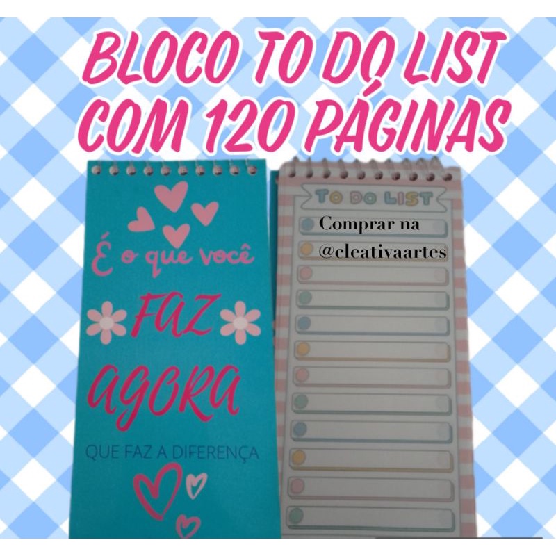 Bloco to do list | Shopee Brasil