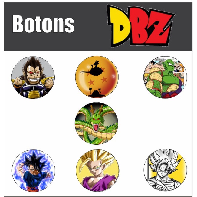 Bottons Dragon Ball - Goku - Vegeta - Anime | Shopee Brasil