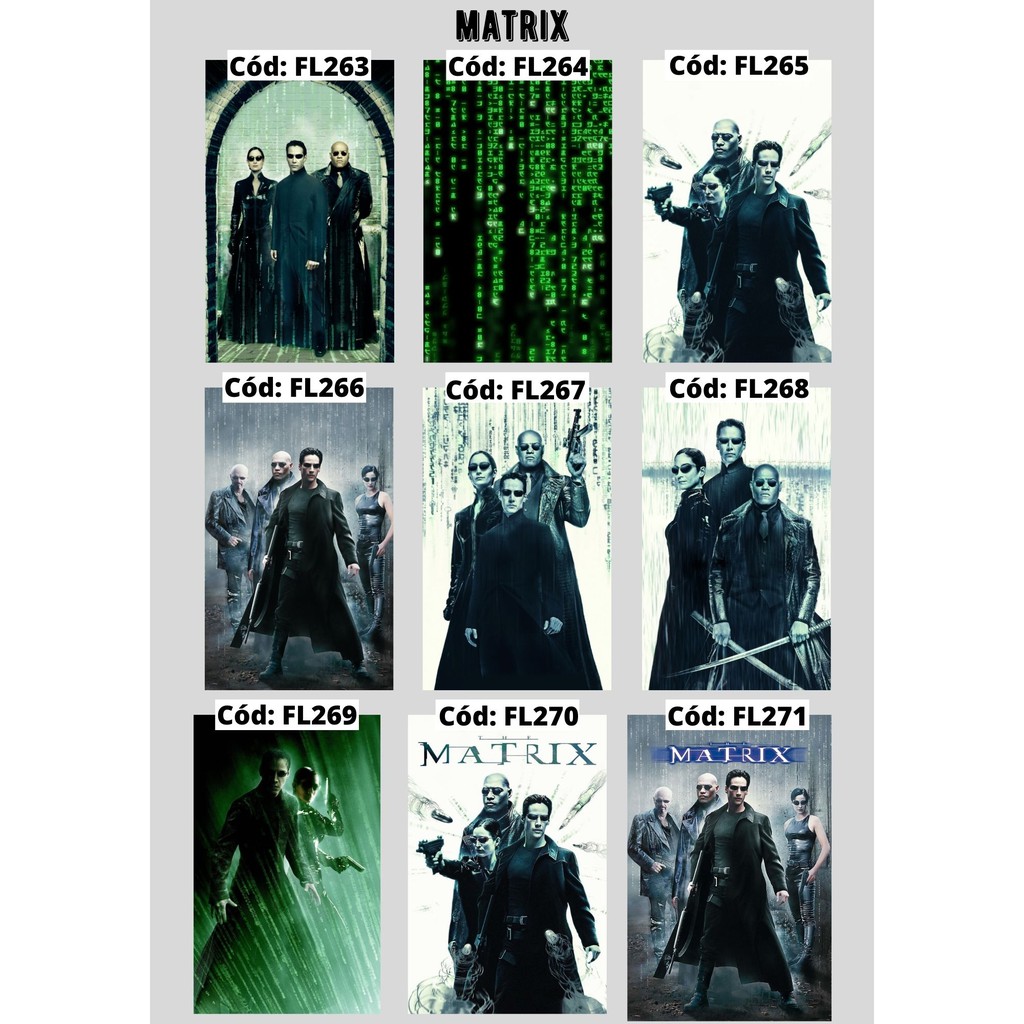 Quadros / Placas Decorativas - MATRIX (filme) - (21x30 a4) | Shopee Brasil