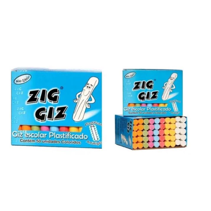 Giz Lousa Colorido Para Quadro Negro Caixa 50 Unidades | Shopee Brasil