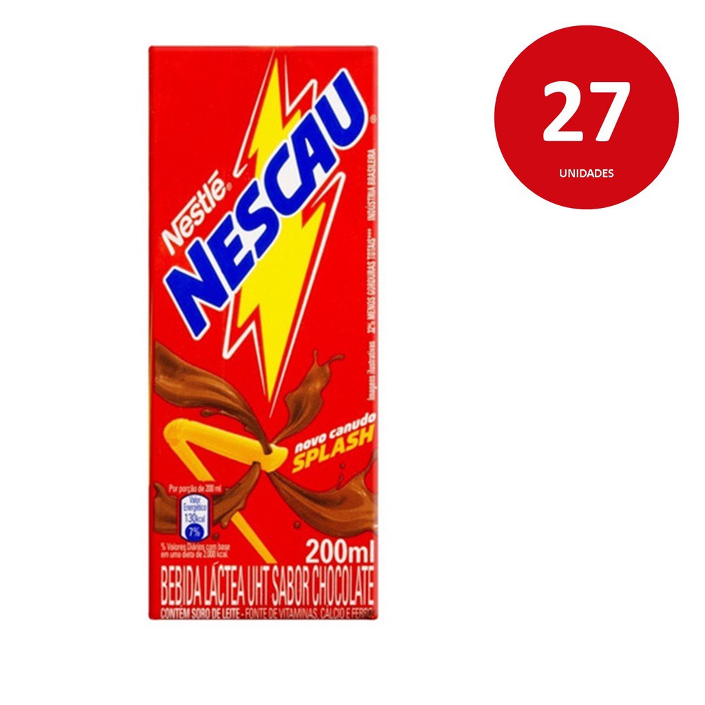 Caixa Com 27 Achocolatados Nescau 200ml | Shopee Brasil