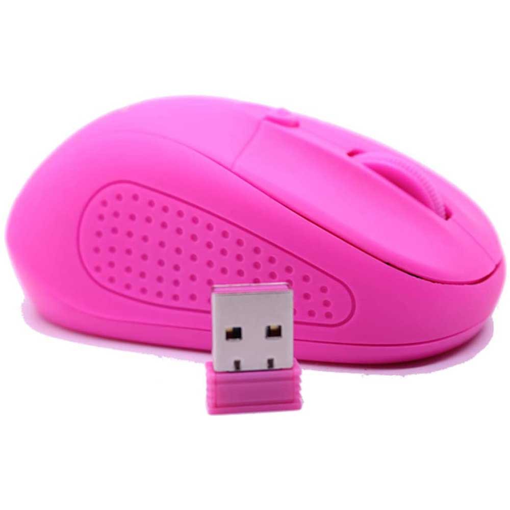 Mouse Rosa Sem Fio Wireless Pilha Para Notebook Pc Mause | Shopee Brasil