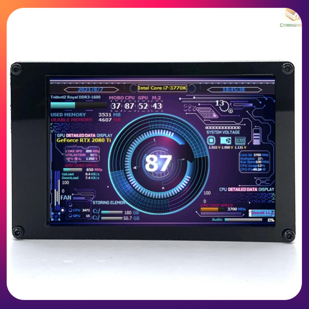 Mini Monitor De Tela De 3,5 Polegadas Com IPS Verticais Horizontal Para ...