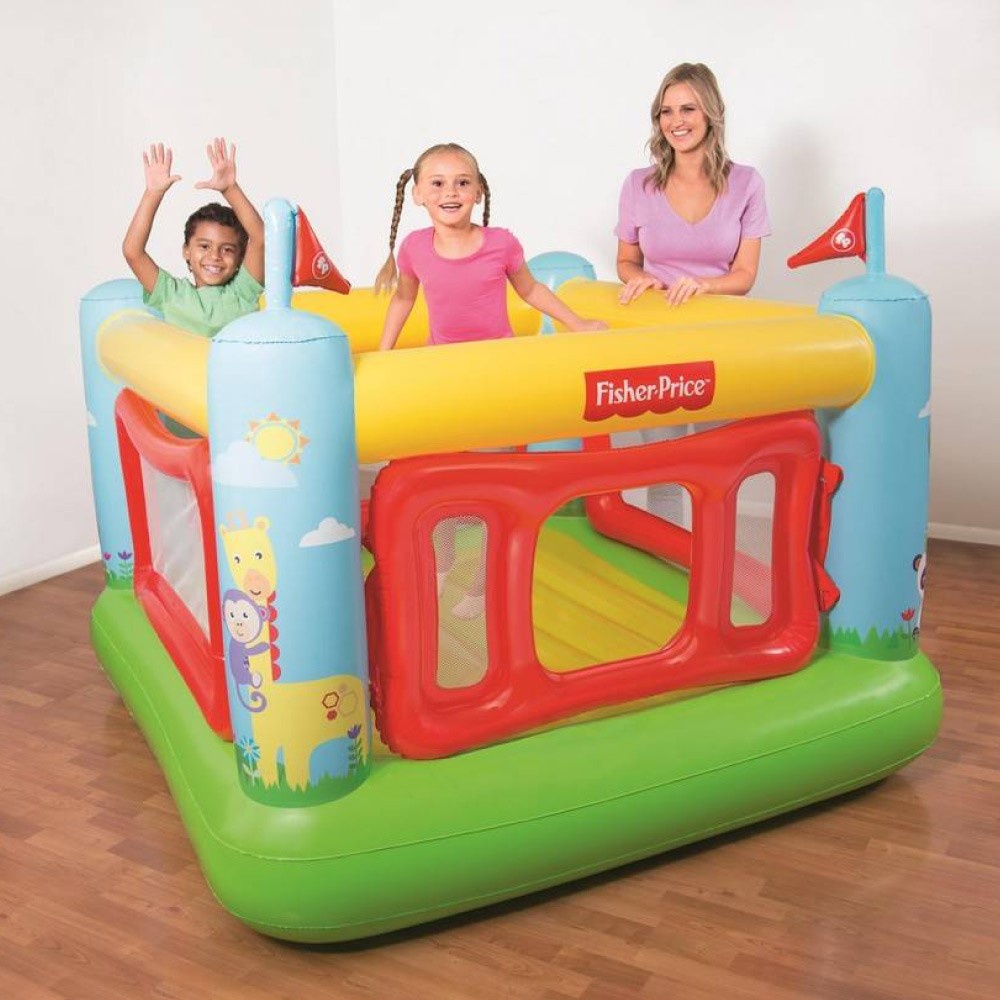 Pula Pula Inflável Castelo Com Cercadinho Fisher Price | Shopee Brasil