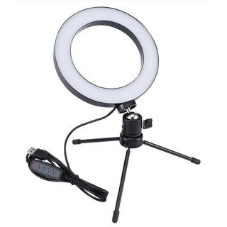 Ring Light Led Mesa Iluminador Pequena Tripé 6 Polegada 16cm | Shopee Brasil