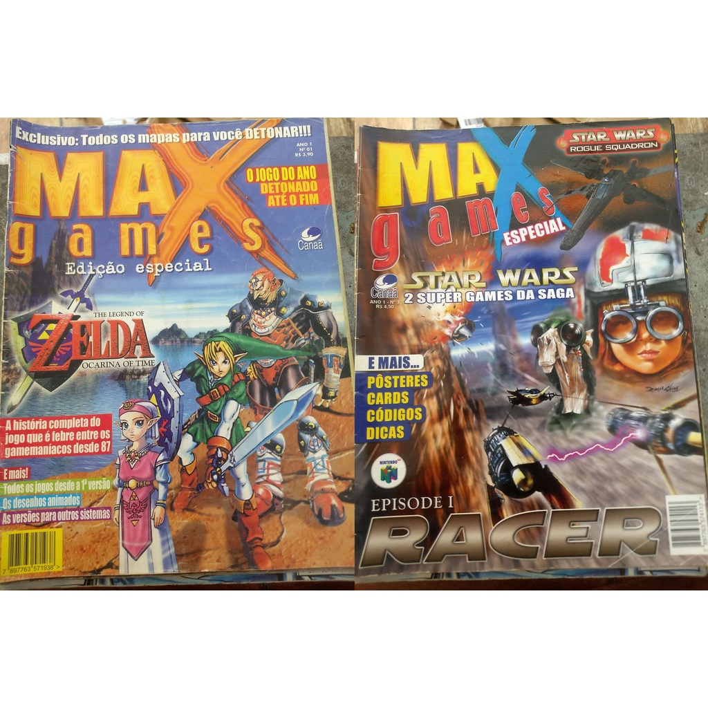 Revista Max Games Especial Nº 01 ao Nº 3 - Corre Que Ta Baratinho