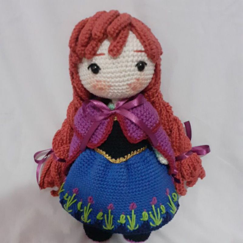 Boneca Ana Frozen Amigurumi Croche | Shopee Brasil