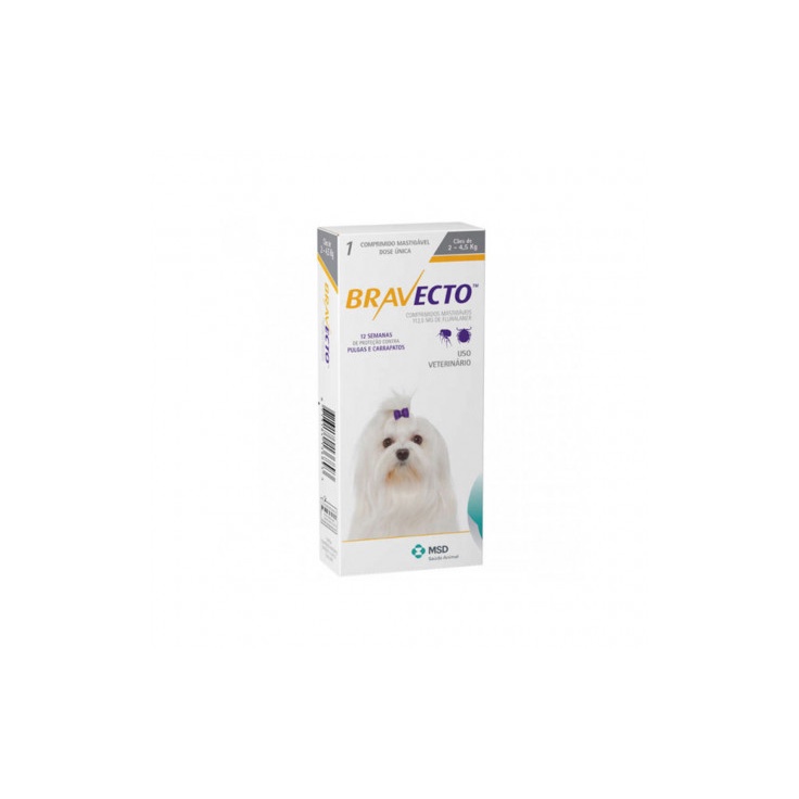Antipulgas e Carrapatos Bravecto Transdermal MSD para Cães 40 a 56kg | Shopee Brasil