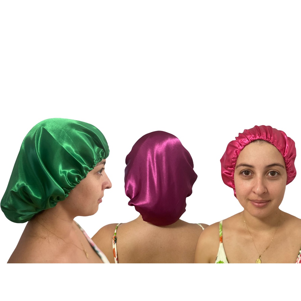 6 Touca/toca cetim anti frizz Para Dormir Cabelo Cacheado e Liso Ideal ...