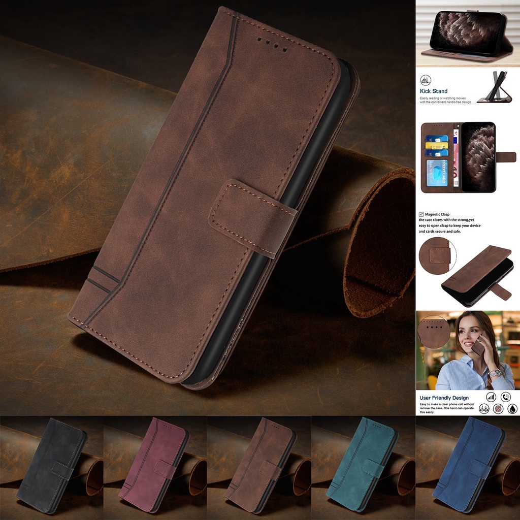 Capa Carteira De Couro Flip Para Xiaomi Redmi Note 4 4X 5 6 7 Pro/7 7S ...