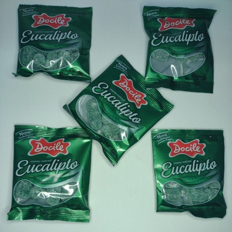 Bala de goma mini Eucalipto 18g Docile / Jujuba de Eucalipto "Sem ...