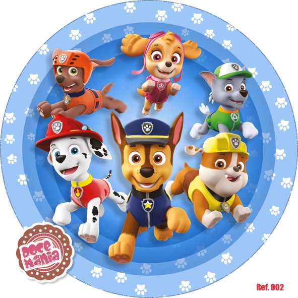 Painel Redondo Patrulha Canina - Painel Sublimado Patrulha Canina ...