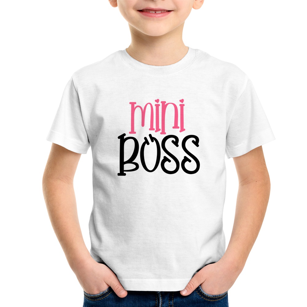 Camiseta Infantil Mini Boss | Shopee Brasil
