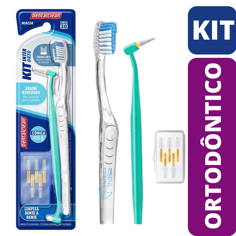 Kit Ortodôntico Higiene Oral | Escova Ortodôntica + Escova Interdental ...
