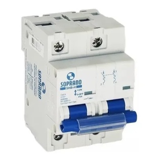 Disjuntor Bipolar Dois Polos 2P Soprano 06A 10A 16A 20A 25A 32A 40A 50A 63A 70A 80A 90A 100A ...