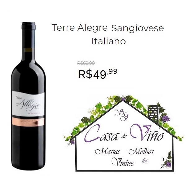 Vinho Tinto Sangiovese Italiano - Terre Alegre | Shopee Brasil