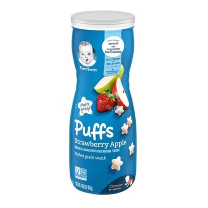 Gerber PUFF Cereal Snack Varios Sabores | Shopee Brasil