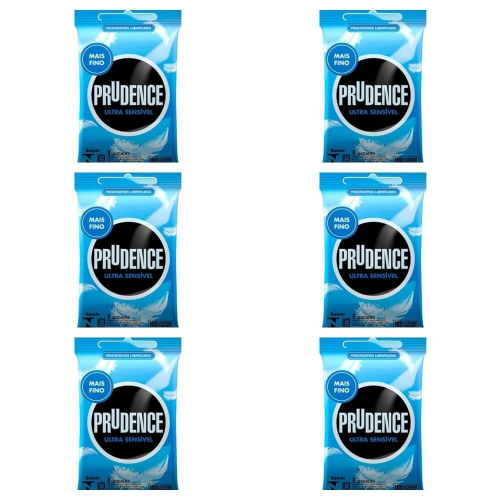 Kit c/6 Preservativo Camisinha Prudence Ultra Sensível | Shopee Brasil