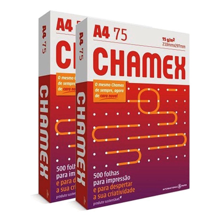 Kit Papel A4 Chamex 75G Com 1000 Folhas | Shopee Brasil