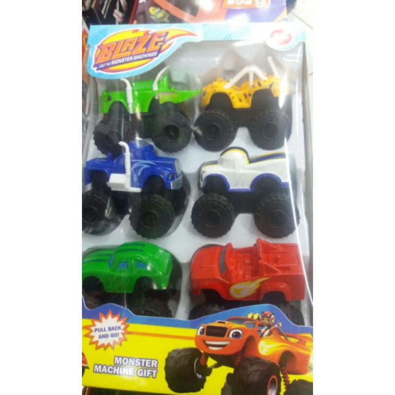 Carrinhos Blaze Monster Machine a fricção Brinquedo Menino Kit 6 ...