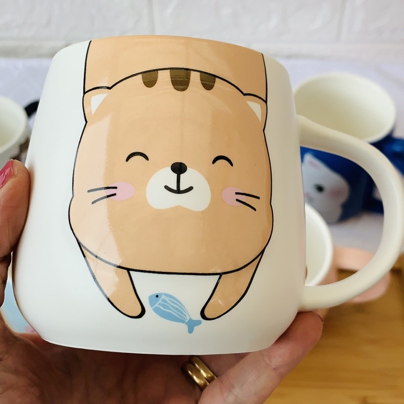 Caneca Gatinho Dormindo Fish 430ml | Shopee Brasil