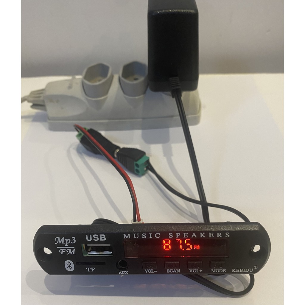 Placa Leitor de USB Mp3 Display Colorido / Bluetooth Rádio FM + Fonte ...