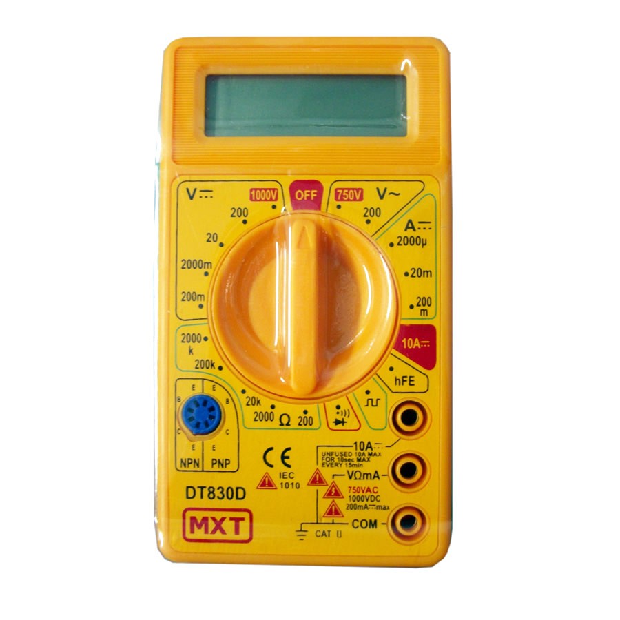 Multímetro Digital com Buzzer DT-830D MXT com Pontas de Prova Bateria e Manual | Shopee Brasil