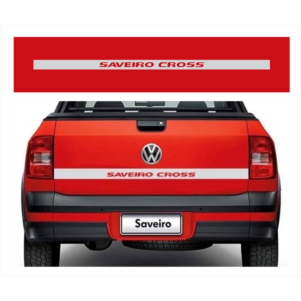 Adesivos Traseiro Tampa Saveiro Cross G5 G6 Prata | Shopee Brasil