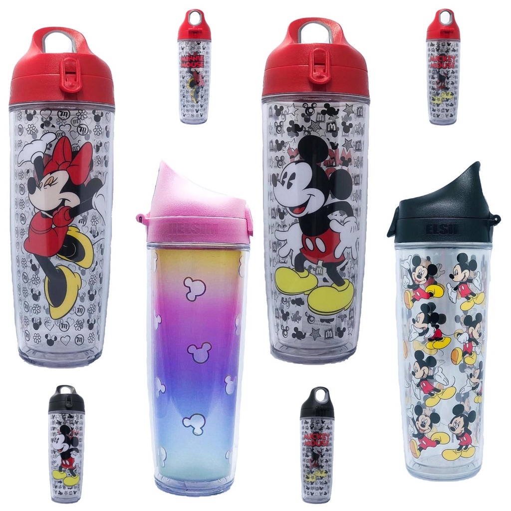 Garrafa Squeeze Água Plástica Anti-Impacto Minnie e Mickey Disney Para ...