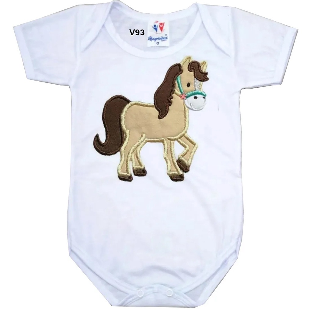 Body de Bebes Imagem Cavalo Fofo Masculino Country | Shopee Brasil