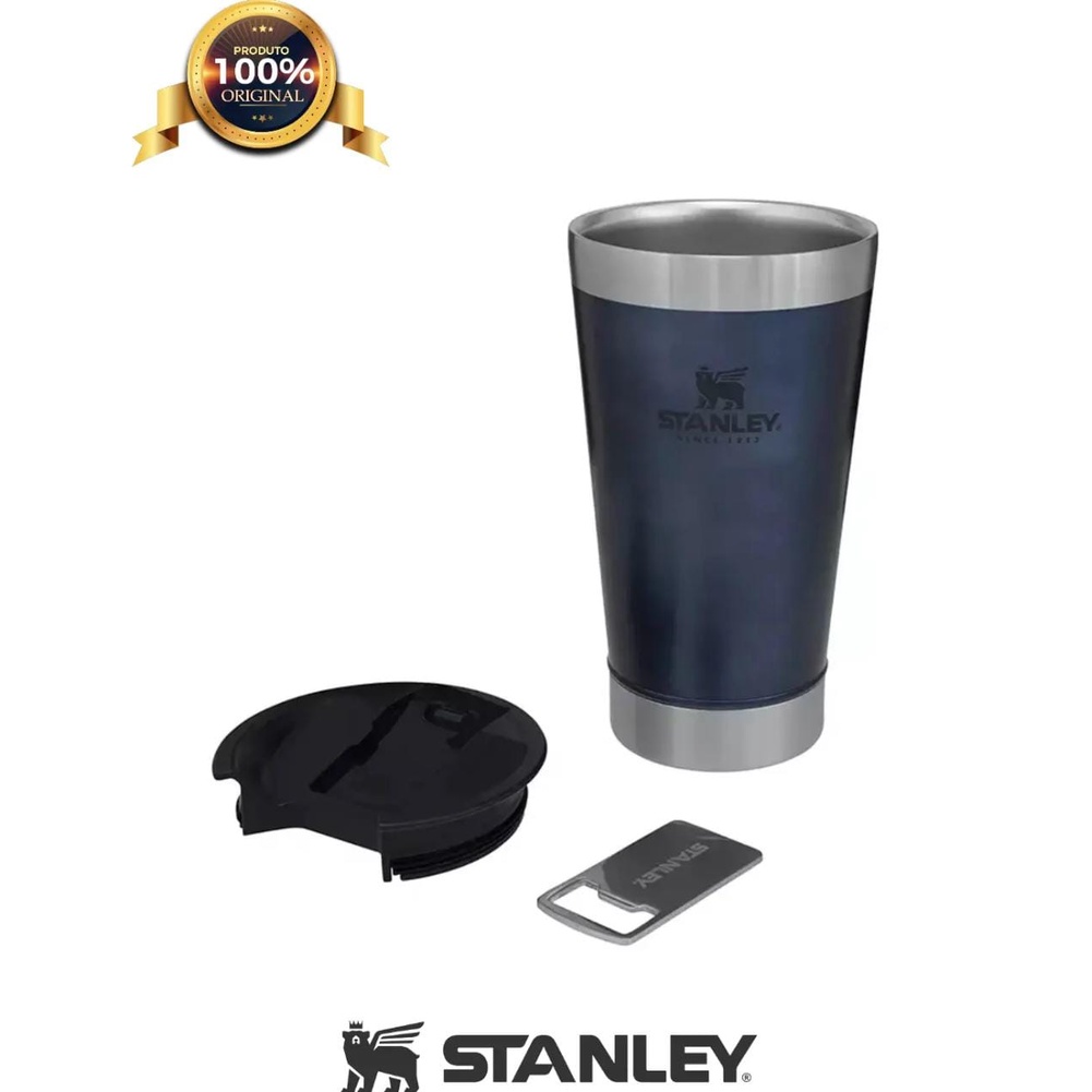 Copo Térmico Cerveja Stanley Original Com Tampa Inox C - Escorrega o Preço